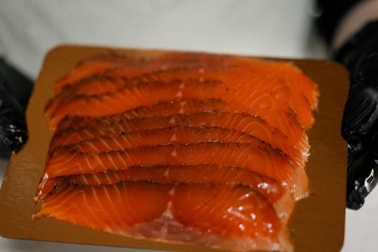 Cold Smoked Steelhead Slices – Slavic Moms Fish